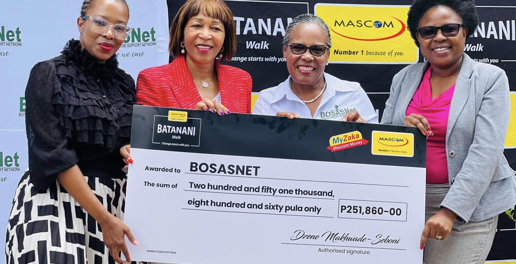 Mascom Donates P252K to BOSASNet – Botswana Gazette